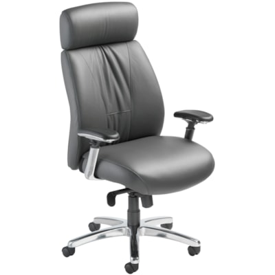 Nightingale Presider Executive High-Back Leather Chair, Grey with ...