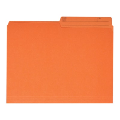 Grand & Toy Coloured File Folders, Orange, Letter-Size, 100/BX | Grand ...