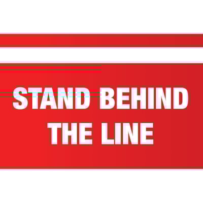 Sterling Social Distancing Floor Decal, English, Stand Behind the Line ...