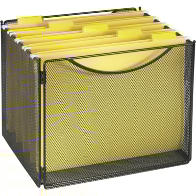 Safco Onyx Steel Mesh Desktop File Box | Grand & Toy