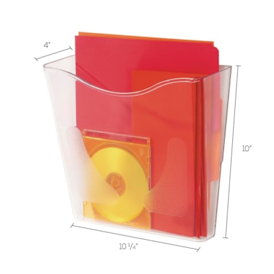 Deflecto Euro-Style DocuPocket Wall File, Clear, Portrait Style | Grand ...