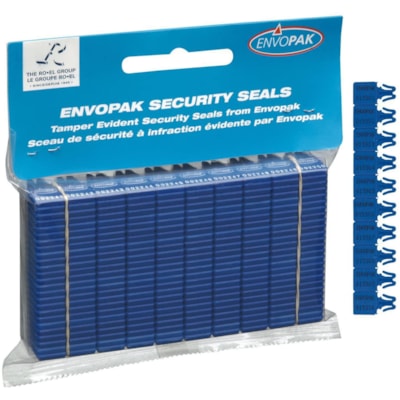 ITW Envopak Security Seal - Blue - Plastic - 250 / Pack | Grand & Toy