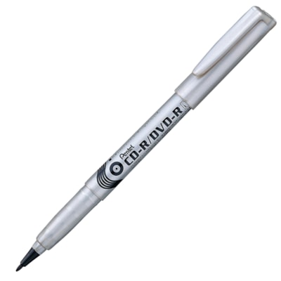 Pentel CD-R/DVD-R Permanent Marker, Black Ink, Bullet 2.0 mm | Grand & Toy