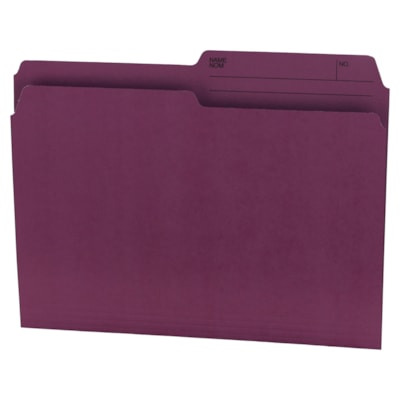 Hilroy Letter-Size File Folders, Burgundy, Box of 100 | Grand & Toy