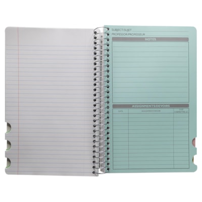 Hilroy Executive Coil 5-Subject Notebook, Assorted Colours, 9 1/2" x 6 ...