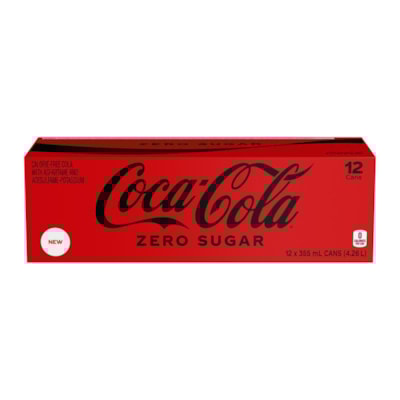 Coca-Cola Soft Drinks, Coke Zero, 355 mL, Carton of 12 | Grand & Toy