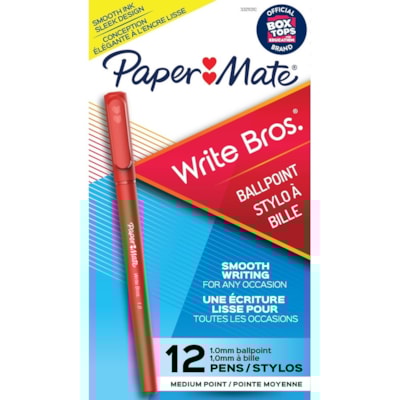 Paper Mate Ballpoint Stick Pens - Medium Pen Point - Red Ink - Red ...
