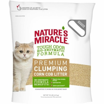 Nature's Miracle Clumping Corn Cob Cat Litter 10 lbs (4535g) - For Cat ...