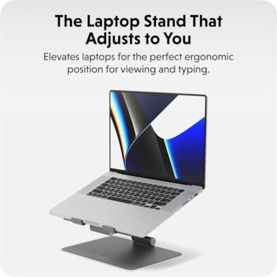 Targus HyperSpace Ergonomic Adjustable Laptop Stand - Space Grey - Up ...
