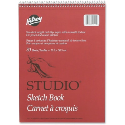 Hilroy Professional Studio Sketch Book - 30 Sheets - Plain - Coilock ...