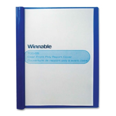 Winnable Letter Report Cover - 80 Sheets Capacity - Poly - Blue, Clear ...