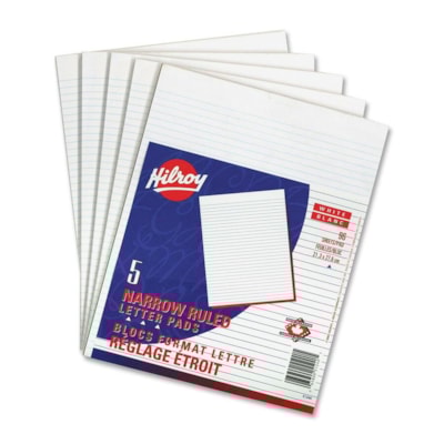 Hilroy Figuring Pad - 96 Sheets - Narrow Ruled Front Ruling - 0.25" (6. ...