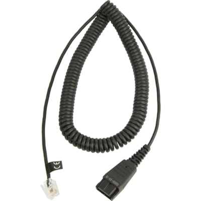 Jabra 8800-01-19 Coiled Phone Audio Cable Adapter - 6.6 ft (2 m) Phone ...