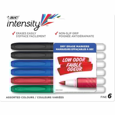 BIC Intensity Low Odor Dry Erase Markers Assorted Colours, Chisel Tip ...