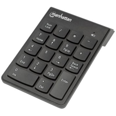 Manhattan Numeric Keypad, Wireless (2.4GHz), USB-A Micro Receiver, 18 ...