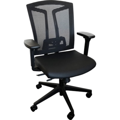 Heartwood Echo Mid Back Chair - Black Vinyl Seat - Black Back - Mid ...
