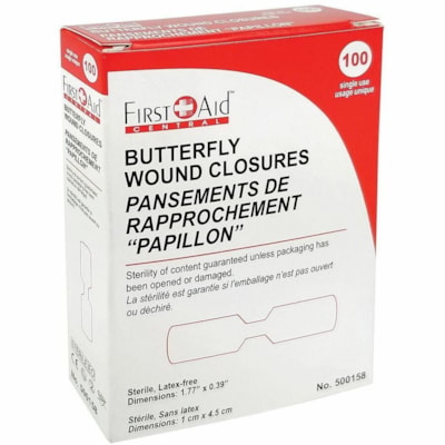 First Aid Central Butterfly Wound Closures Medium - 100 / Pack | Grand ...