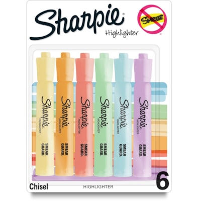 Sharpie SmearGuard Tank Style Highlighters - Wide Chisel, Narrow Narrow ...