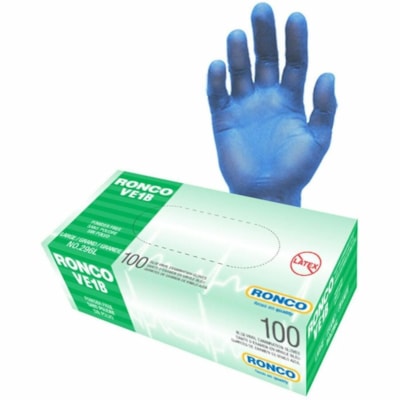 RONCO VE1B Examination Gloves - Allergy Protection - Large Size - Vinyl ...