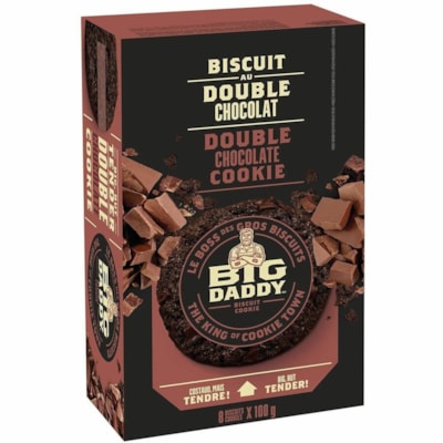 Big Daddy Cookies, Double Chocolate, 100 g, 8/BX - Individually Wrapped ...