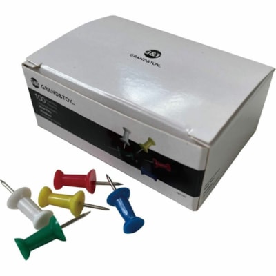 Grand & Toy Pushpins, Assorted Colours, Pack of 100 - for Document ...