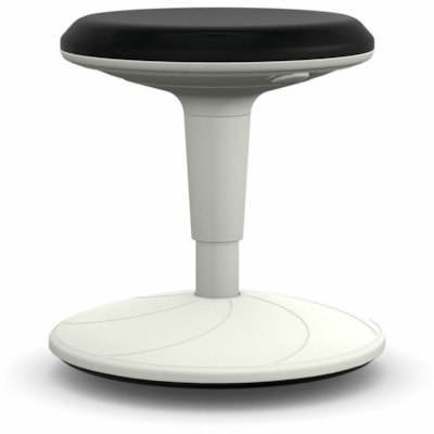 HON Revel Fidget Stool - Black Seat Color - White - Plastic | Grand & Toy