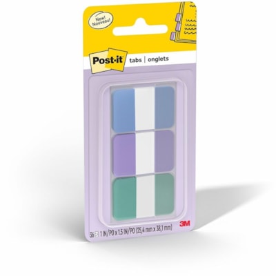Post-it Durable Index Tab - 1.50" Tab Height x 1" Tab Width - Cool ...