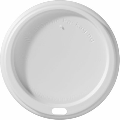 GRAPHIC PACKAGING 10,12,16,20oz Sipper Dome Lids - Dome - Black - 1200 ...