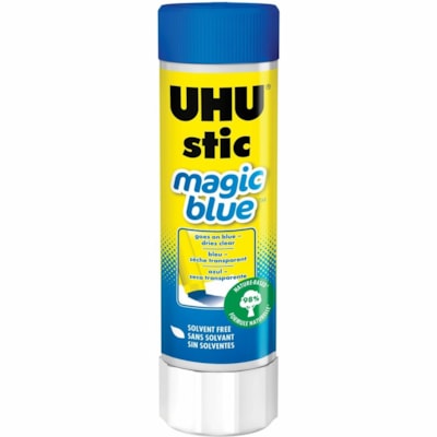 UHU Color Glue Stic, Blue, 40g - 1.41 oz (39.97 g) - Blue - 12 / Box ...