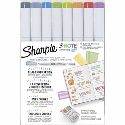 Sharpie S-Note Duo Dual-Tip Markers - Chisel, Bullet Marker Point ...