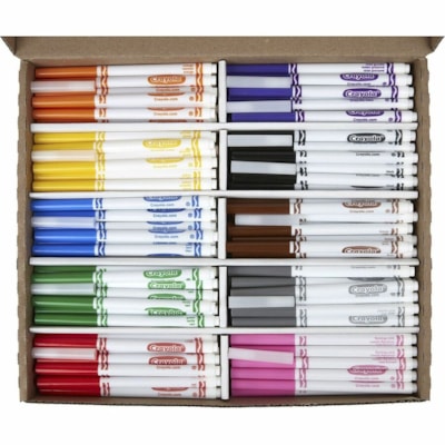Crayola 10-Color Marker Classpack - Fine Marker Point - Assorted Ink ...